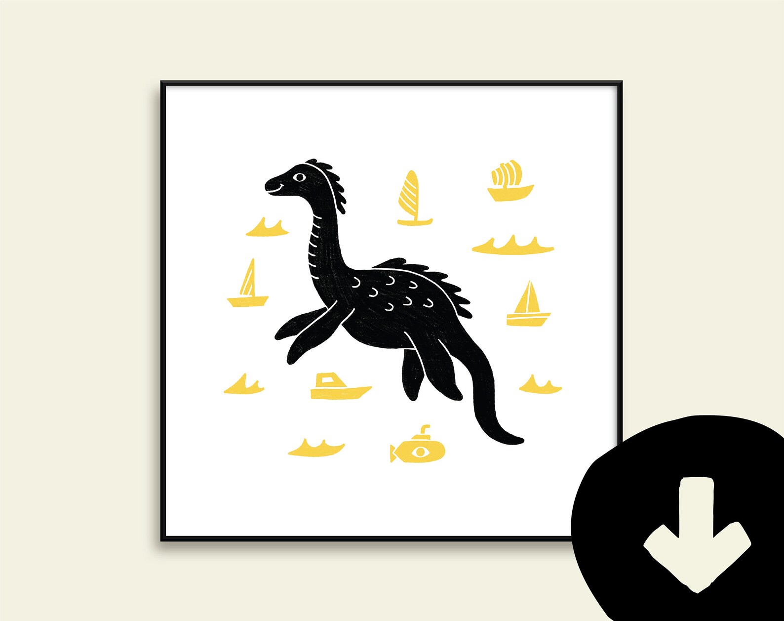 Nessie Digital Poster Download & Print - Etsy