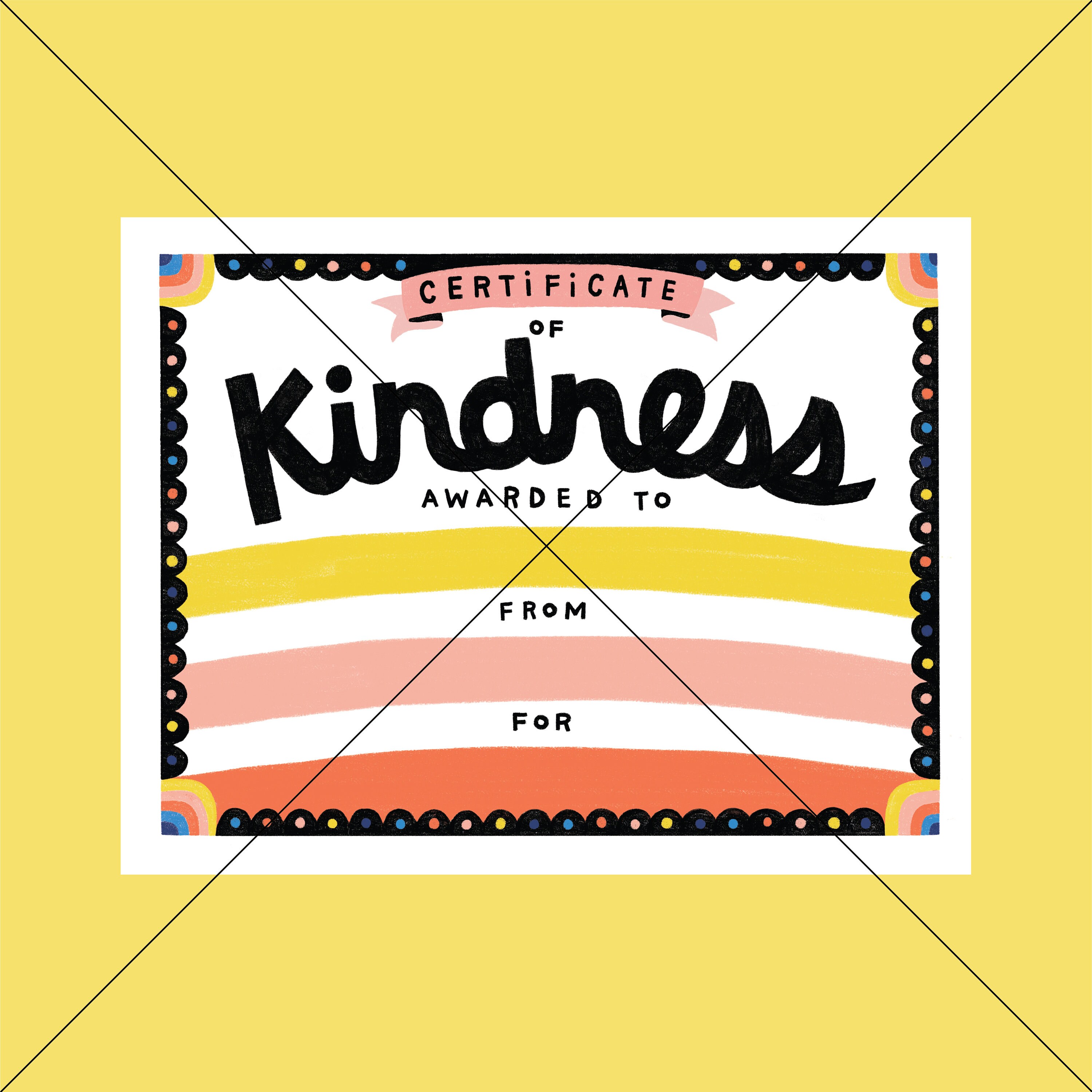 Certificate of Kindness Rainbow Digital Download - Etsy