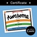 Certificate of Awesome Rainbow Digital Download - Etsy
