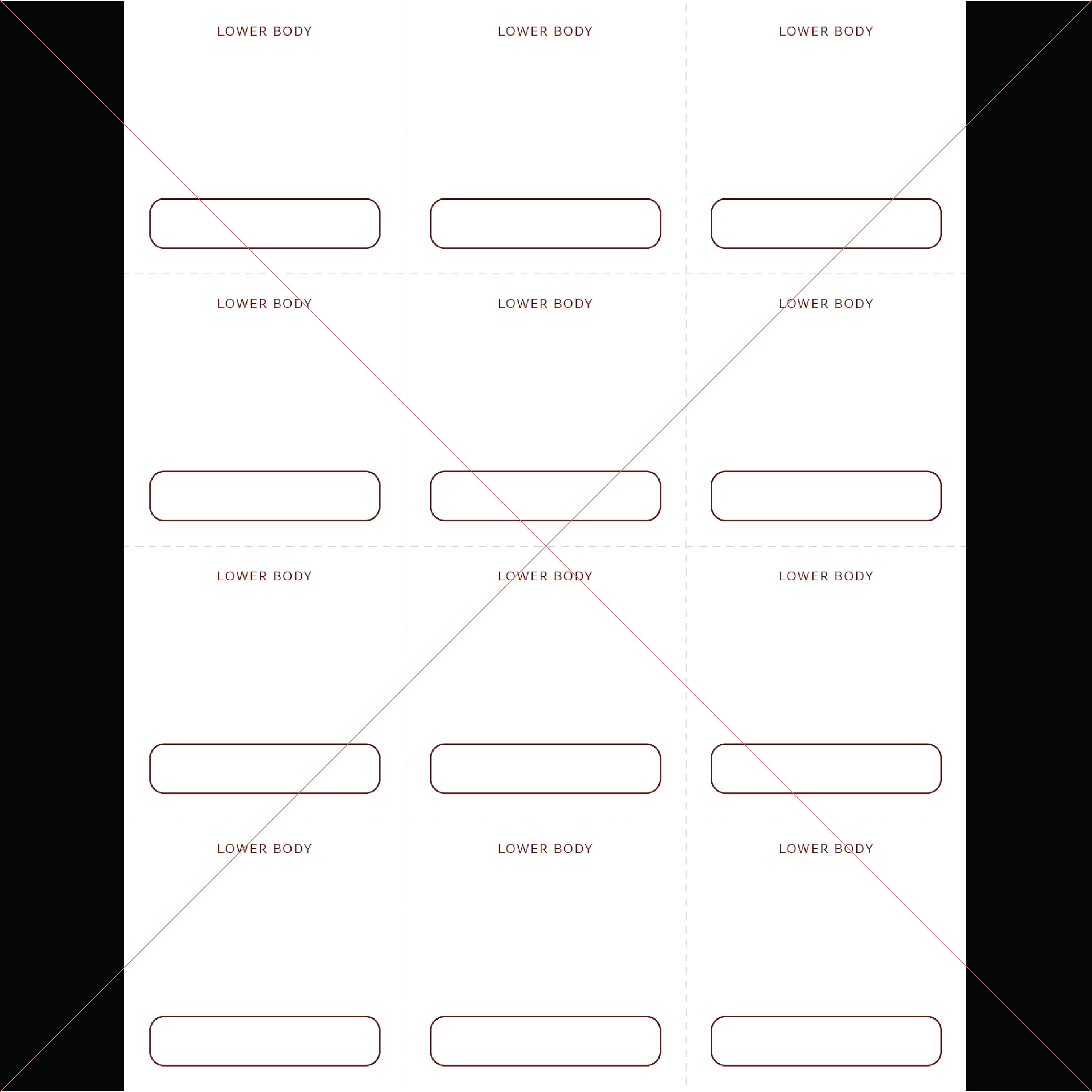 No Equipment LOWER BODY Workout Cards Digital Download PDF Cut-apart ...