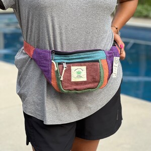 Eco-friendly Boho Hippie Style Hemp Fanny Pack Hip Waist Bag for Hiking ...