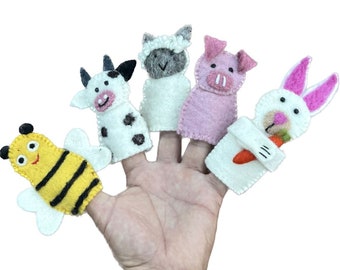Forest Animals Finger Puppet Handmade Amigurumi Puppets - Etsy