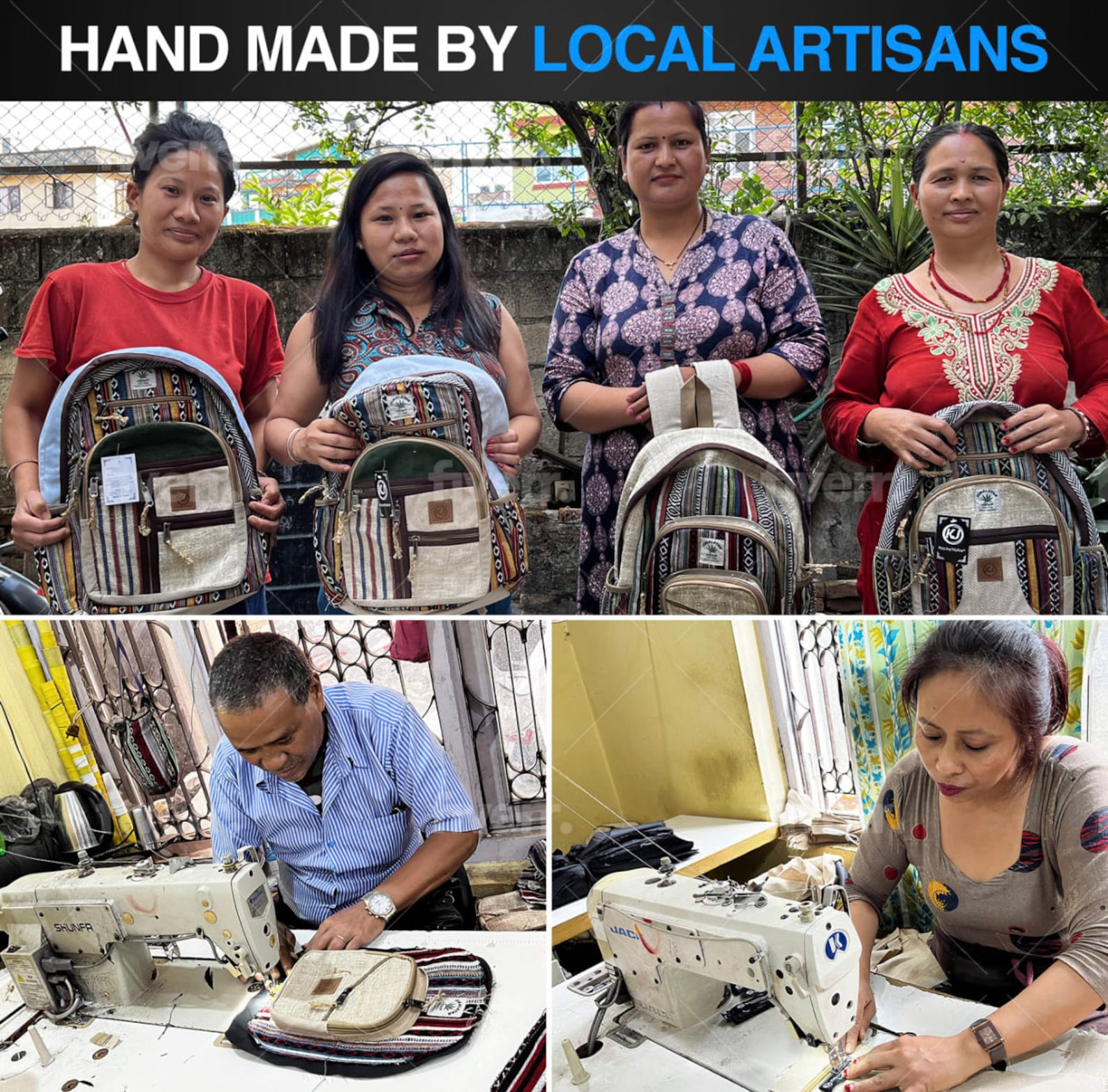 Handmade Large Multi Pocket Natural Hemp Nepal Backpack - Etsy