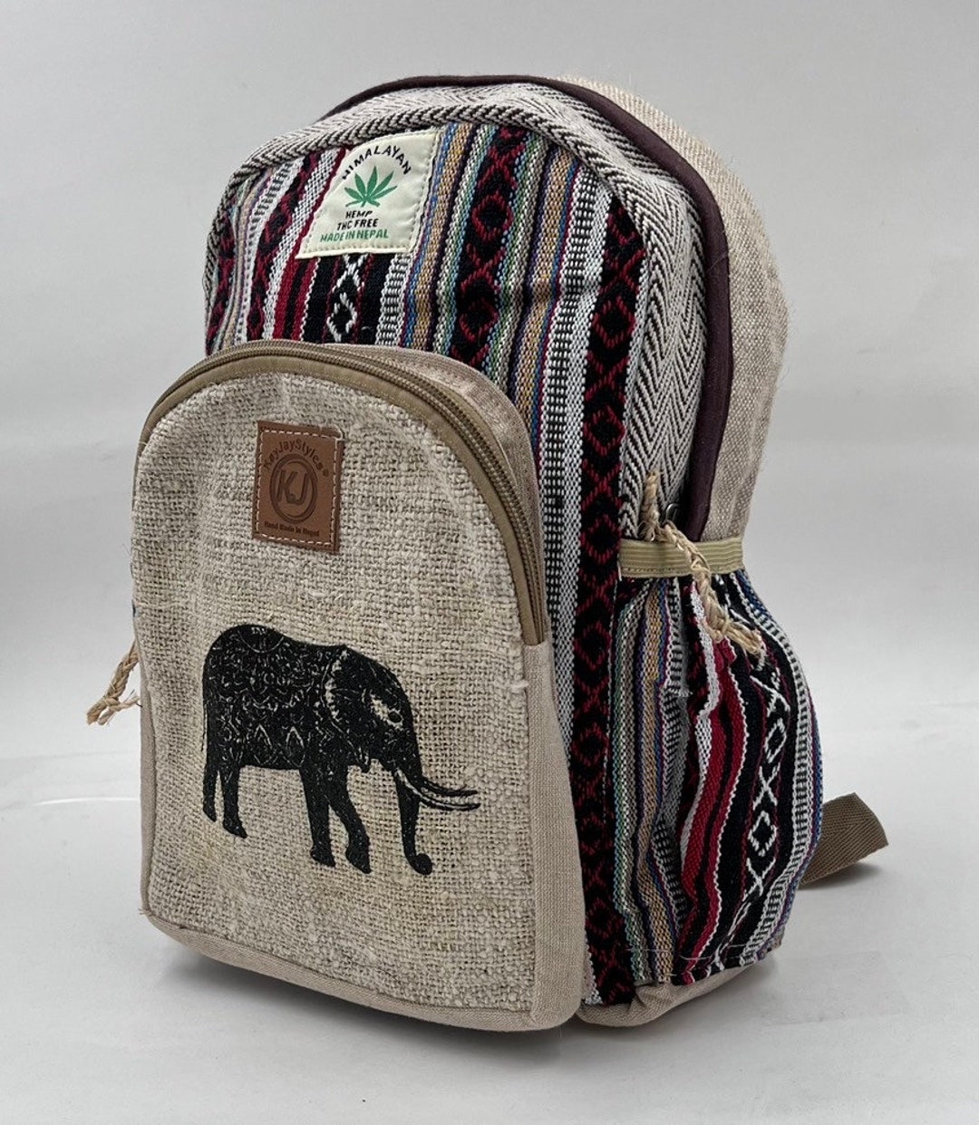 Small Lightweight Daypack Backpack Handmade Himalayan Hemp Travel ...