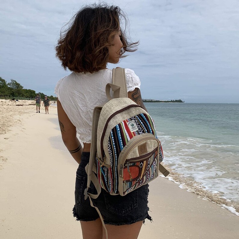Small Lightweight Daypack Backpack Handmade Himalayan Hemp - Etsy