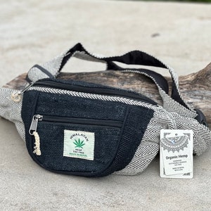 Eco-friendly Boho Hippie Style Hemp Fanny Pack Hip Waist Bag for Hiking ...