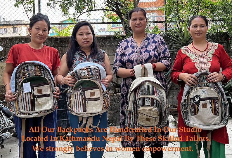 Handmade Large Multi Pocket Natural Hippie Hemp Nepal Backpack - Etsy