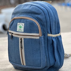 Small Lightweight Daypack Backpack Handmade Himalayan Hemp Travel ...