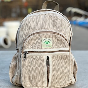 Small Lightweight Daypack Backpack Handmade Himalayan Hemp Travel ...