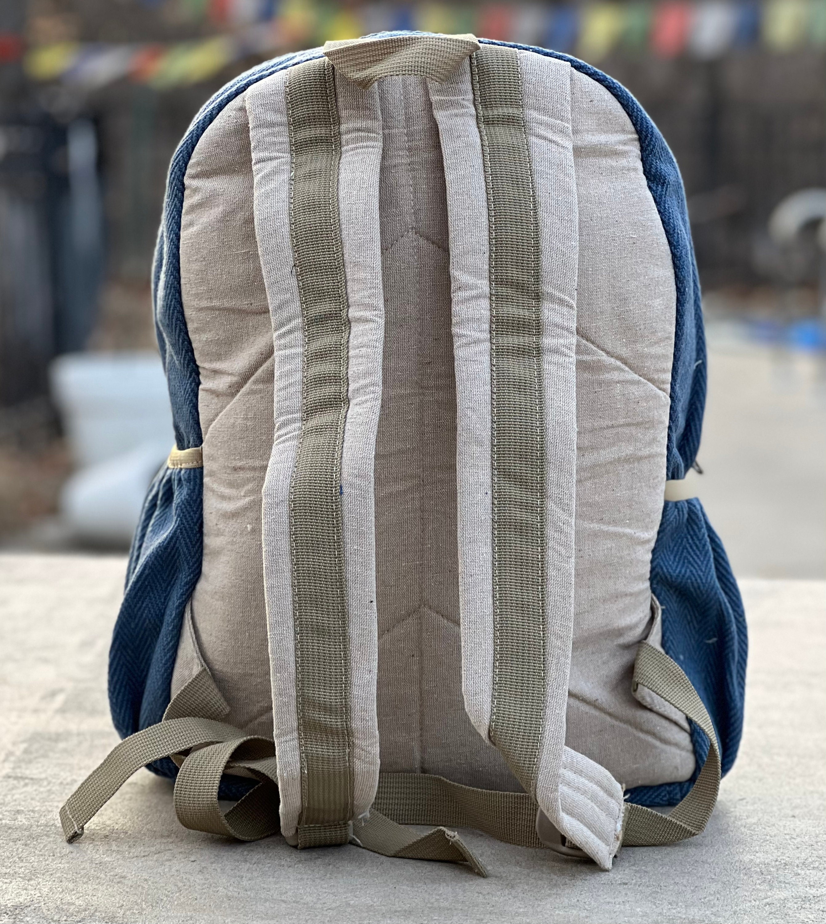 Handmade Large Multi Pocket Natural Hemp Nepal Backpack - Etsy