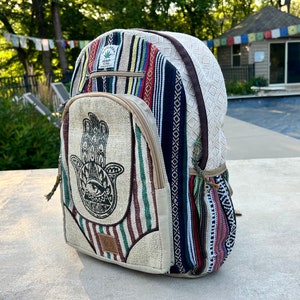 Handmade Large Multi Pocket Natural Hippie Hemp Nepal Backpack - Etsy