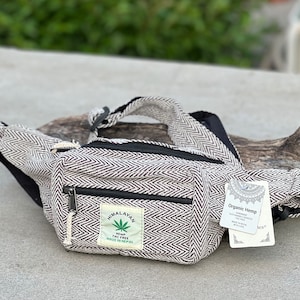 Eco-friendly Boho Hippie Style Hemp Fanny Pack Hip Waist Bag for Hiking ...