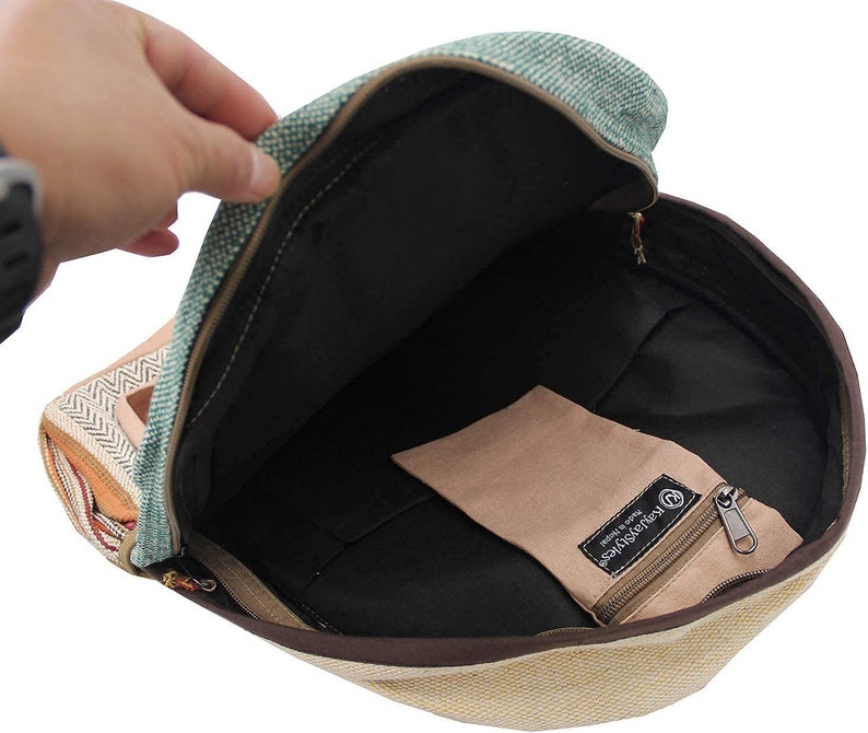Small Lightweight Daypack Backpack Handmade Himalayan Hemp - Etsy