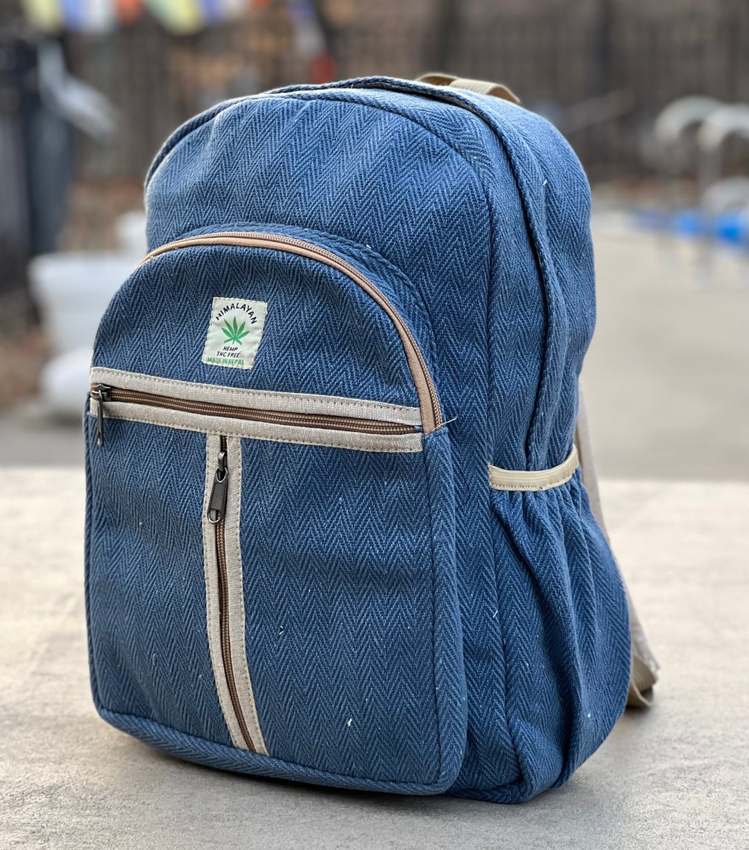 Handmade Large Multi Pocket Natural Hemp Nepal Backpack - Etsy
