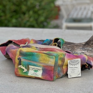 Eco-friendly Boho Hippie Style Hemp Fanny Pack Hip Waist Bag for Hiking ...