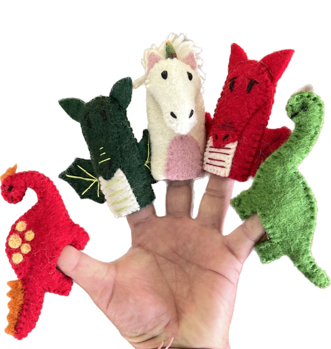 Finger Puppets Animal Puppets Mix Animals Felt Finger Game - Etsy