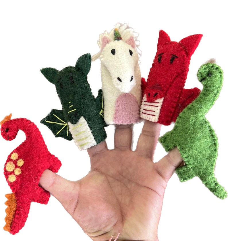 Finger Puppets Animal Puppets Mix Animals Felt Finger Game - Etsy