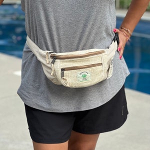 Eco-friendly Boho Hippie Style Hemp Fanny Pack Hip Waist Bag for Hiking ...