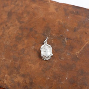 Silver 3D Scarab Pendant, Embossed Double Sided Egyptian Scarab, Scarab ...