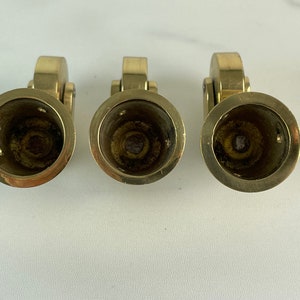 Set of 3 Brass Caster Wheels - Etsy