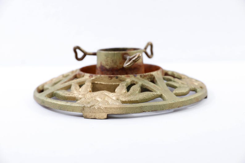 Vintage Cast Iron Christmas Tree Stand, Rusted Farmhouse Decor - Etsy ...