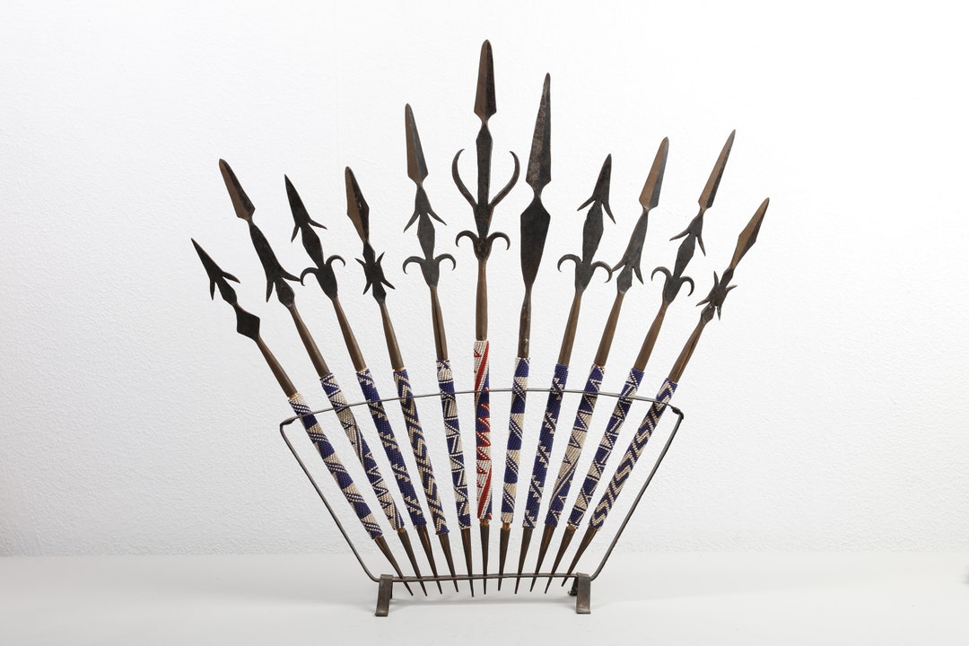 Set of 11 Great Looking African Arrows in a Holder, Great Decoration ...