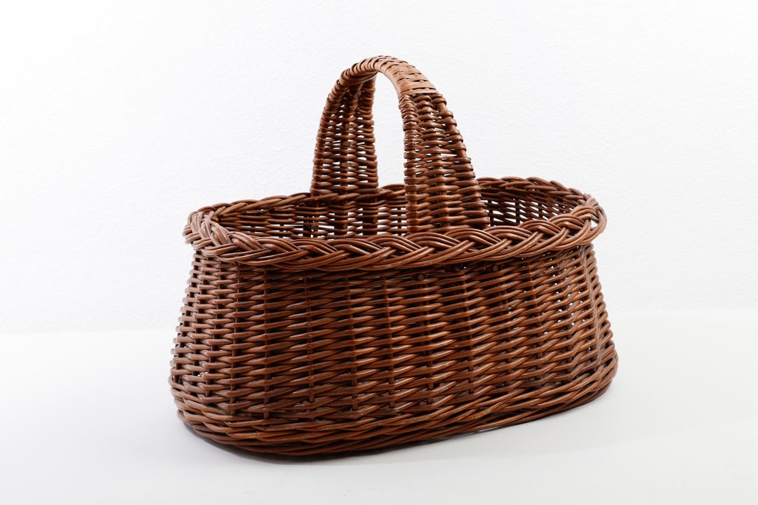 Handmade Wicker Basket, Cottage Core, Shopping Basket, Picnic Basket ...