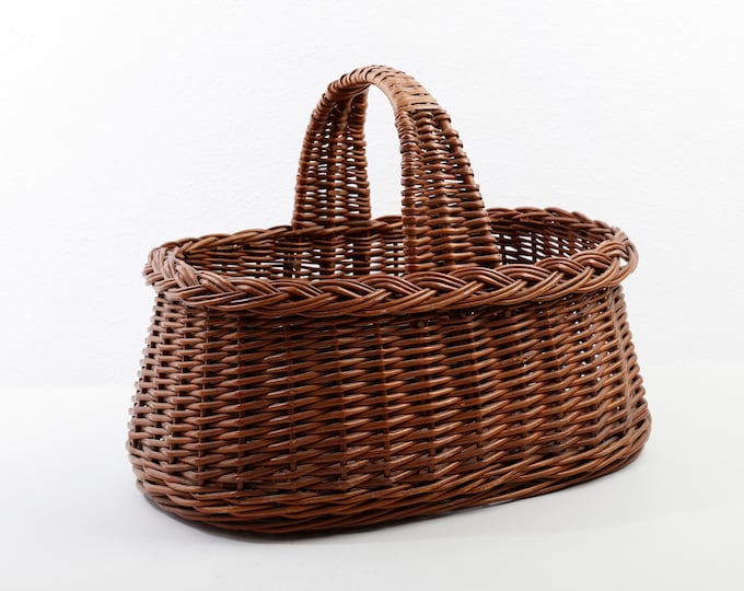 Handmade Wicker Basket, Cottage Core, Shopping Basket, Picnic Basket ...