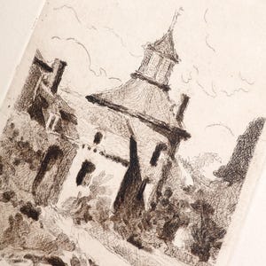 Charles Graffart Signed Etching of a Castle Entitled: Chateau De ...