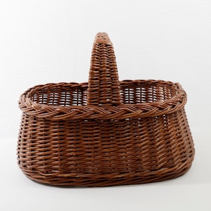 Handmade Wicker Basket, Cottage Core, Shopping Basket, Picnic Basket ...