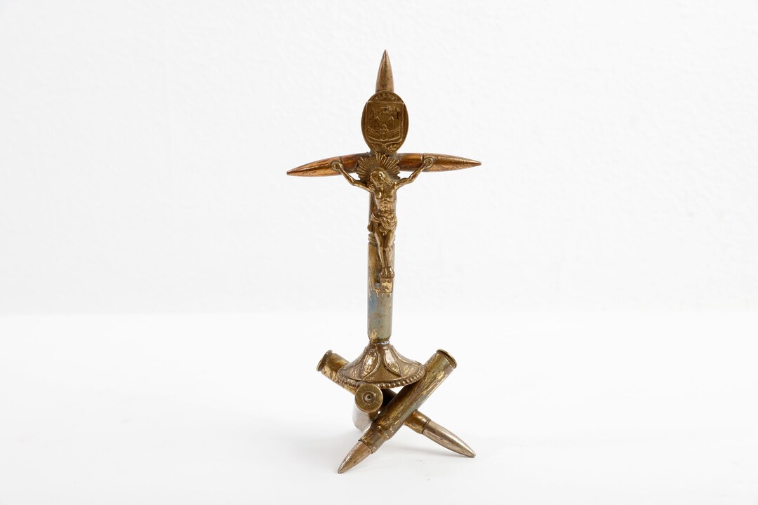 Battlefield Souvenir Bullet Shells Crucifix, Transforming the Debris of ...