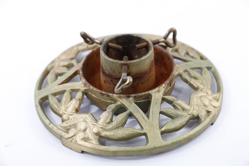 Vintage Cast Iron Christmas Tree Stand, Rusted Farmhouse Decor - Etsy ...