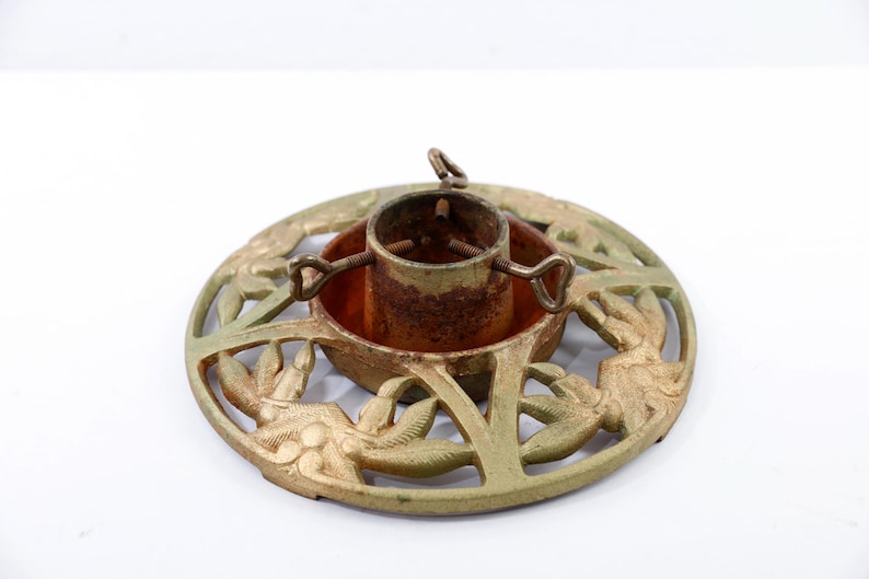Vintage Cast Iron Christmas Tree Stand, Rusted Farmhouse Decor - Etsy ...