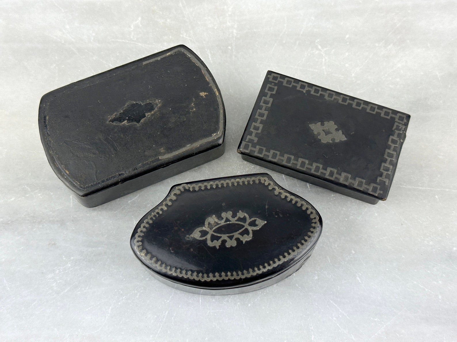 3 Antique Snuff Boxes - Etsy