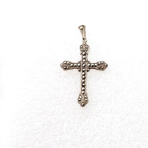 Crucifix Marcasite Cross Pendant in 835 Silver Silver Mark, Religious ...