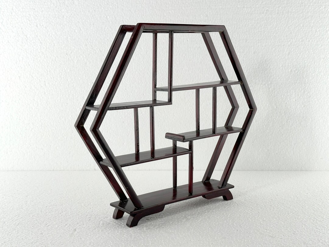 Display Rack Made of Wood, Chinese Style, Chicken Wing Wooden Frame ...