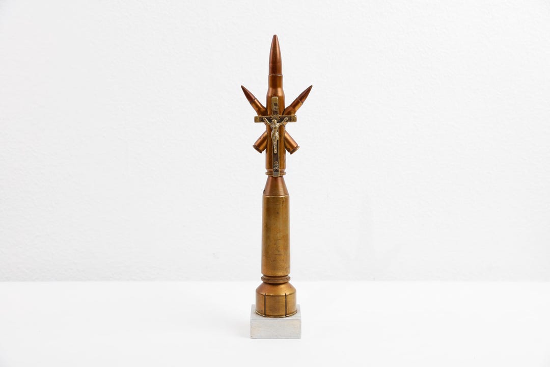 Battlefield Souvenir Bullet Shells Crucifix, Transforming the Debris of ...