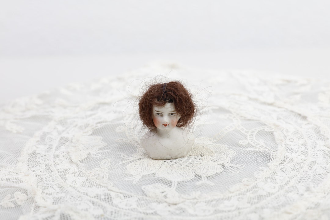Very Rare Miniature Doll Head 1800s, Dollhouse Deco, Small Doll, Diy ...