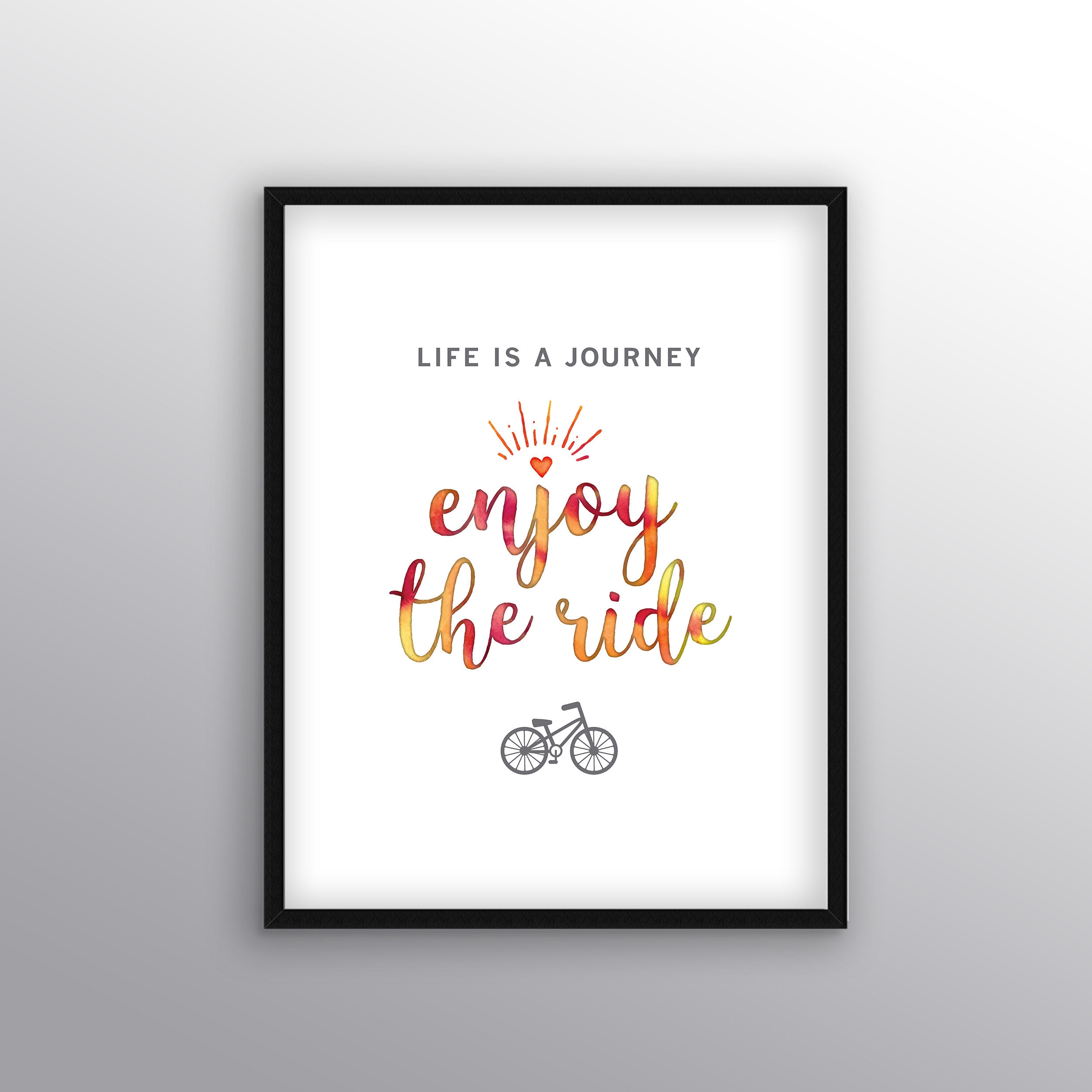 Enjoy the Ride, Positive Quote Printable, Wall Desk Decor, Home Office ...