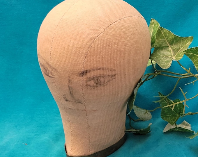 Antique Vintage Millinery Mannequin Head Wig Block Form Hat Display ...