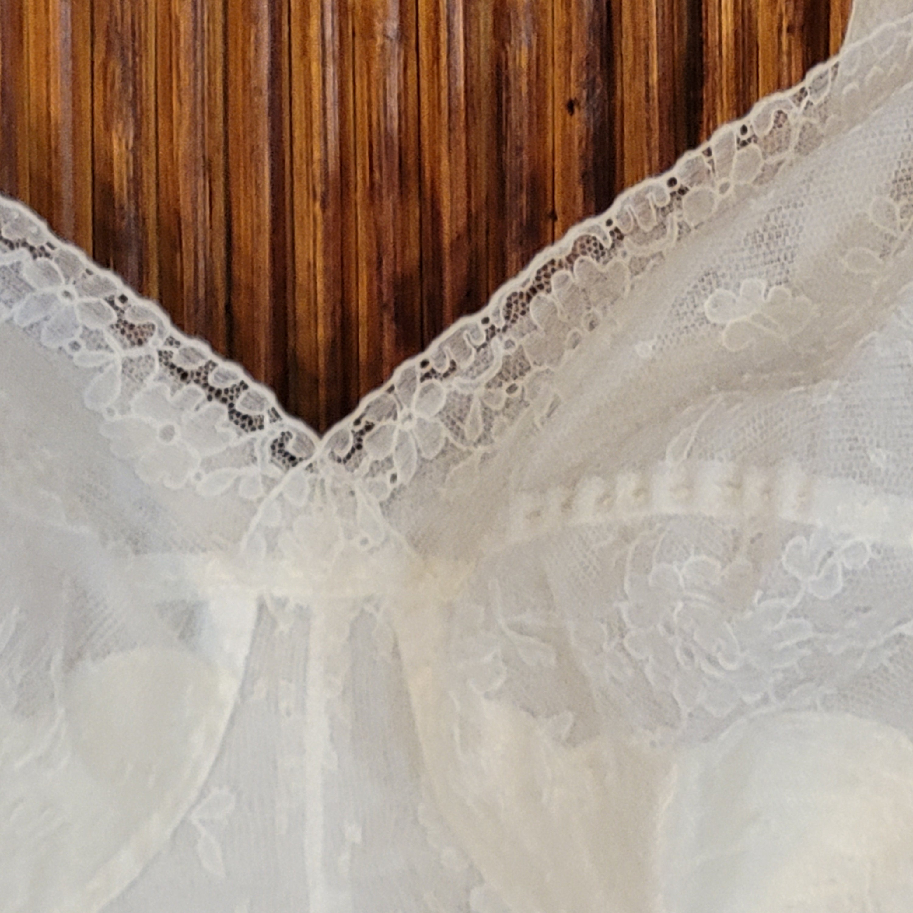 60s Saks Fifth Avenue Full Dress Slip Bust 36C White Lace Lingerie ...