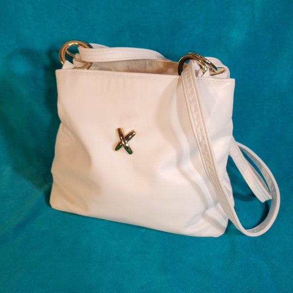 White Leather Purse - Etsy