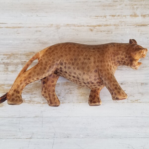 Carved Leopard - Etsy