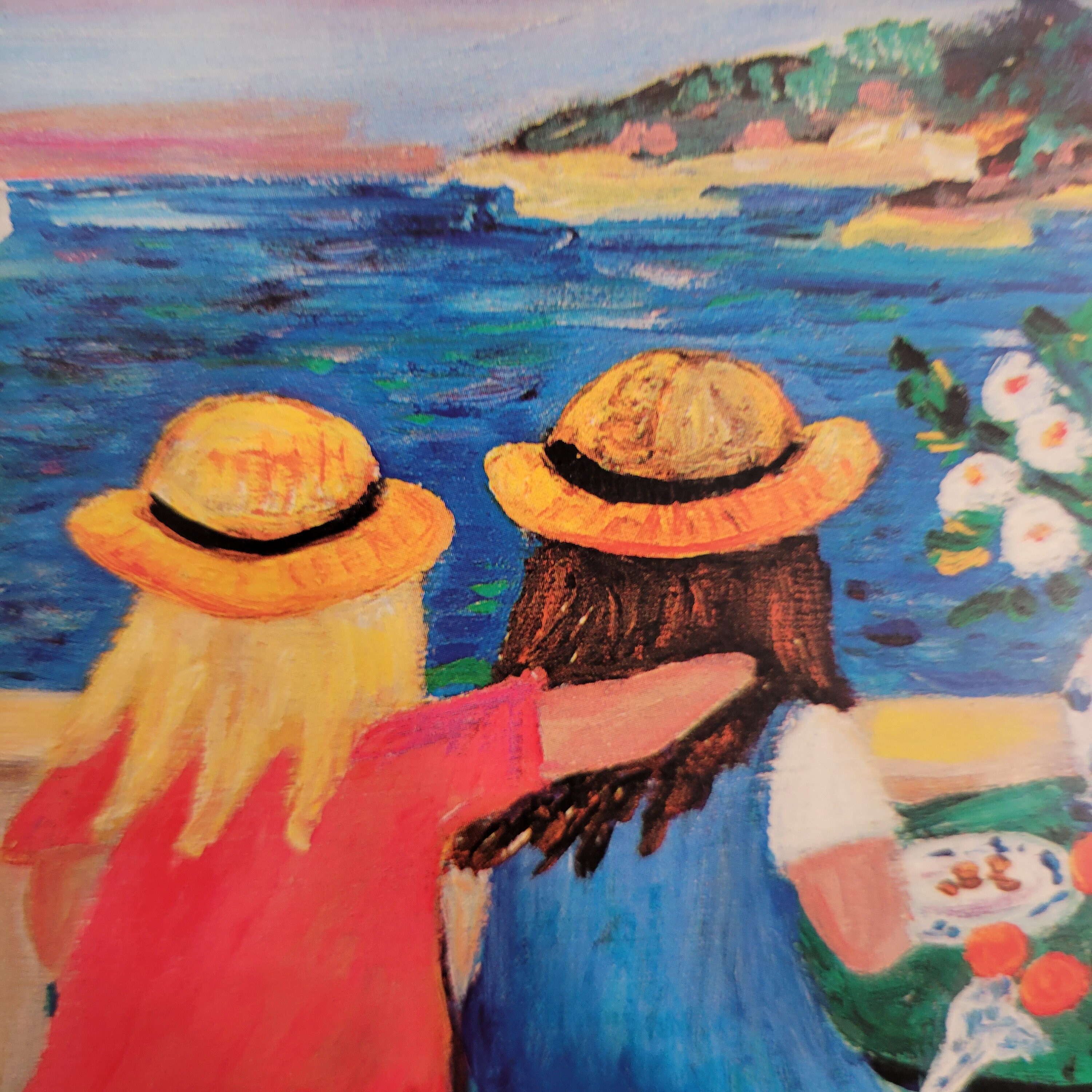 Melissa Mcleod Wood Framed Art sisters 10x10x1 Circa 1990's Wall Art - Etsy