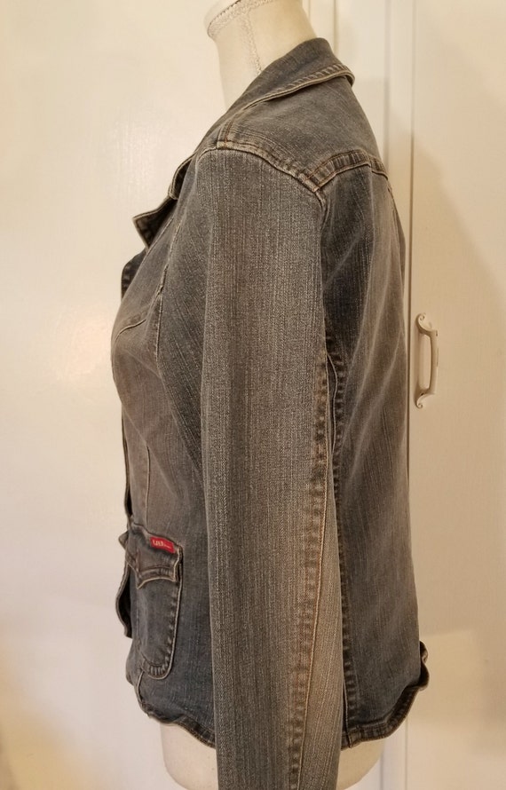 Unionbay Womens Indigo Denim Crop Blazer Jacket Size … - Gem