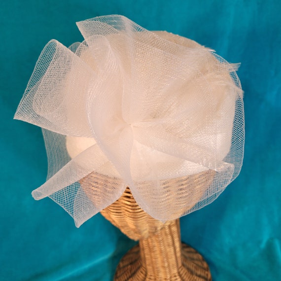 Vintage White Woven Hat by Edette Exclusive NY Paris … - Gem