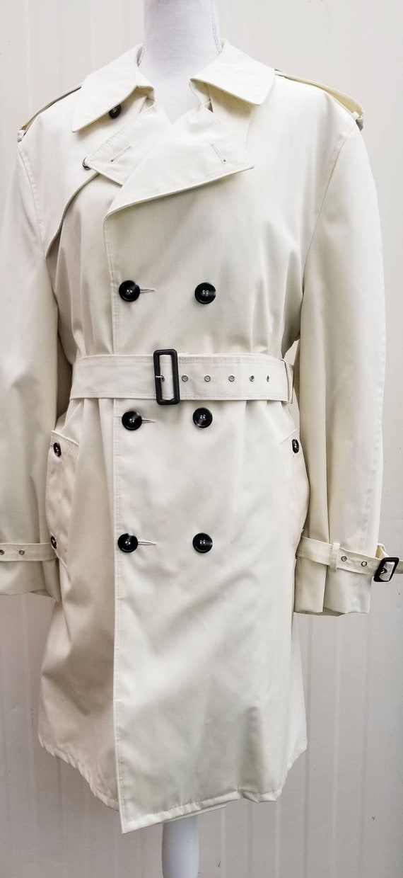 Vintage Stone Trench Coat Fully Zip Out Fleece Liner … - Gem