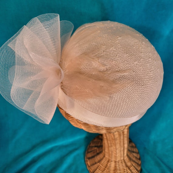 Vintage White Woven Hat by Edette Exclusive NY Paris … - Gem