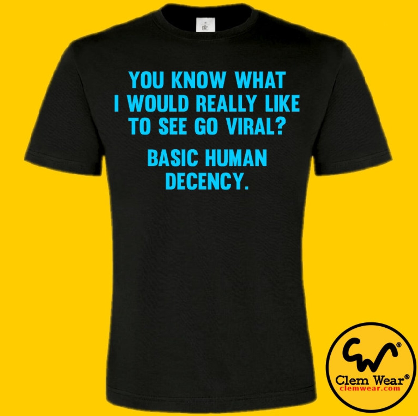 Ladies Tee Viral Basic Human Decency Tshirt T Shirt Gift Clem - Etsy