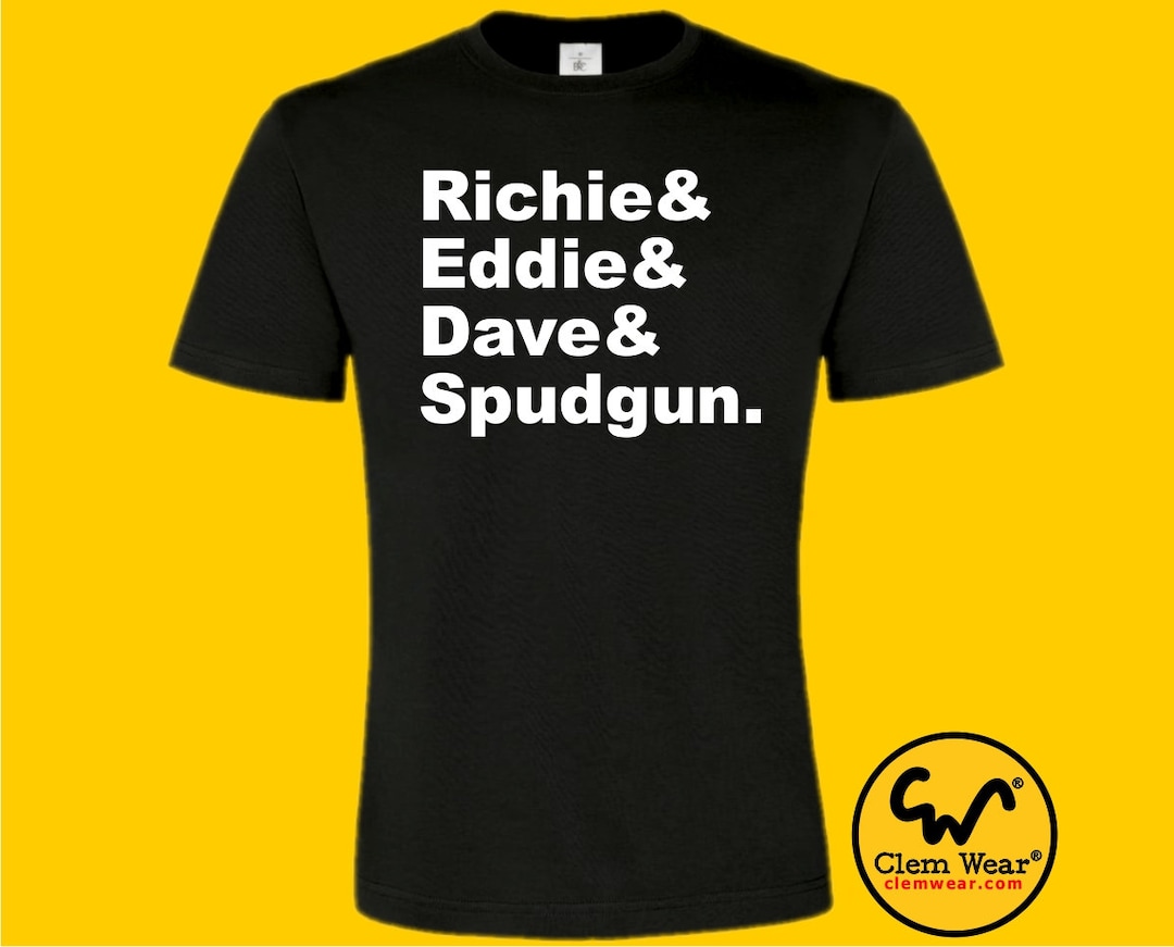 Bottom tee tshirt T-shirt First Names Rik Mayall Richie Eddie Dave ...